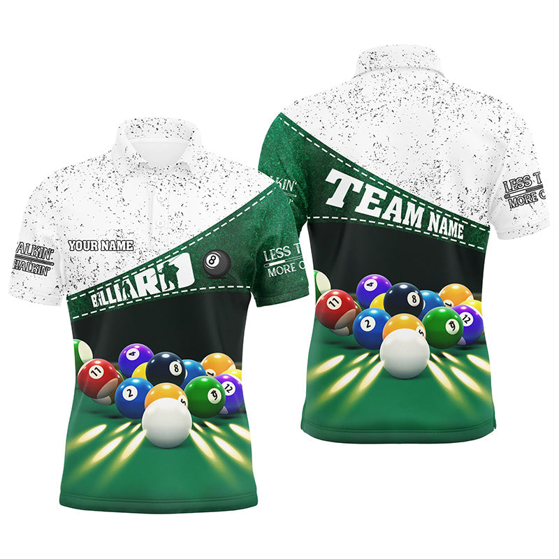 Personalized Billiard Balls 3D Polo Shirts For Men, Custom Less Talk M – Myfihu
