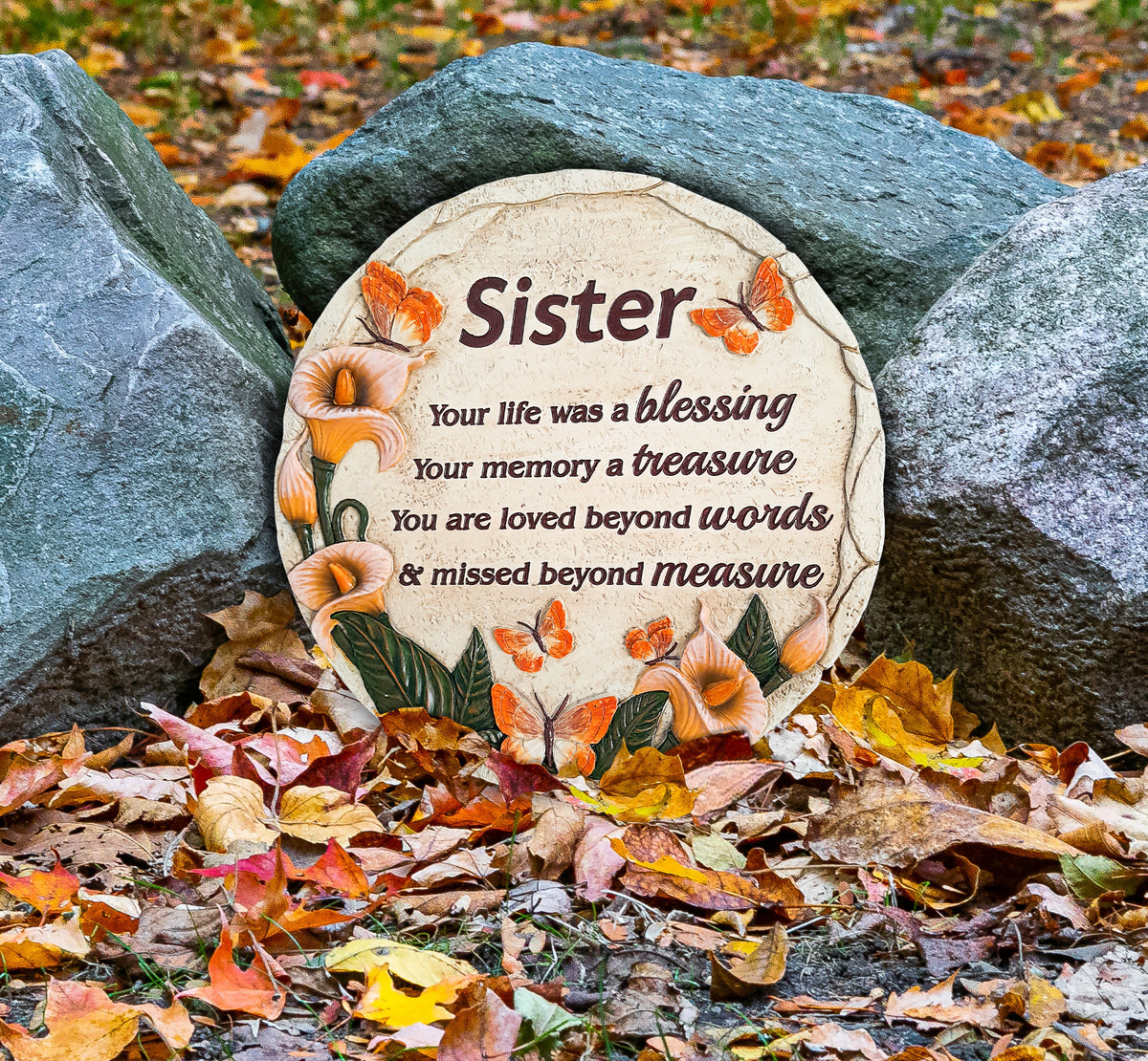 Sister Memorial Garden Stone Memorial Gifts for Loss of Sister in Memo ...