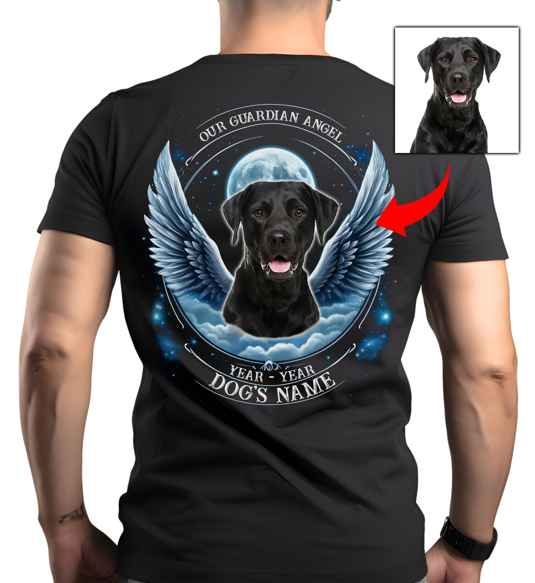 "Our Guardian Angel" Personalized Dog Shirts for Humans - Custom Dog's ...