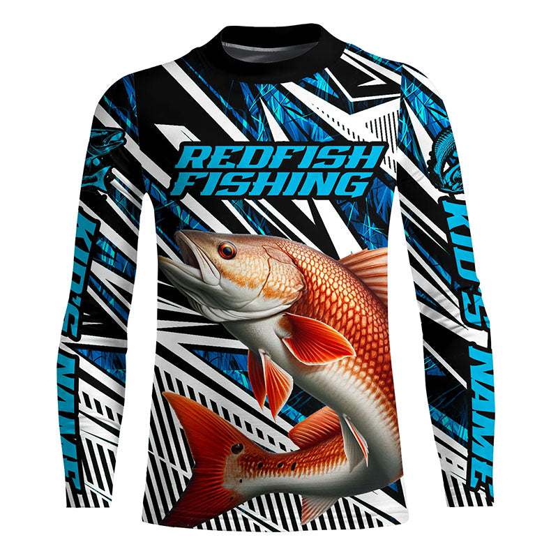 Custom Redfish Puppy Drum Long Sleeve Tournament Fishing Shirts, Redfi ...