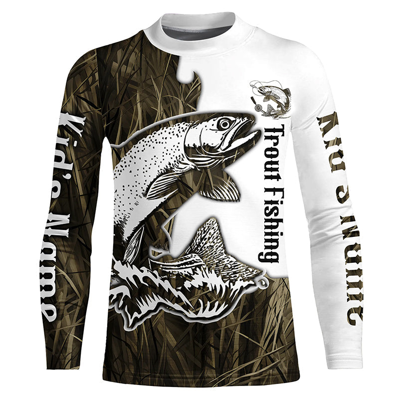 Custom Trout Fishing Long Sleeve Tournament Shirts, Trout Fishing Leag ...