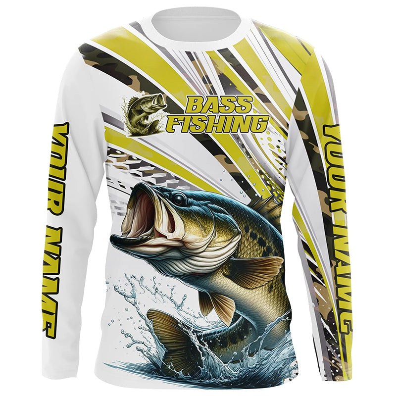 Personalized Largemouth Bass Fishing Jerseys, Custom Bass Long Sleeve ...
