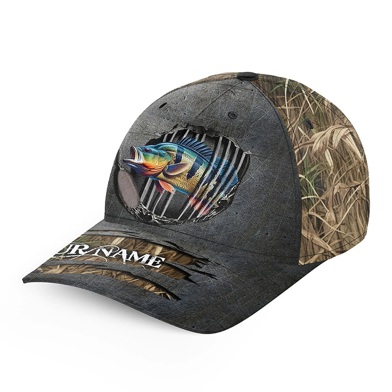 Peacock Bass fishing camo Custom fishing hat Fishing Baseball Angler B ...