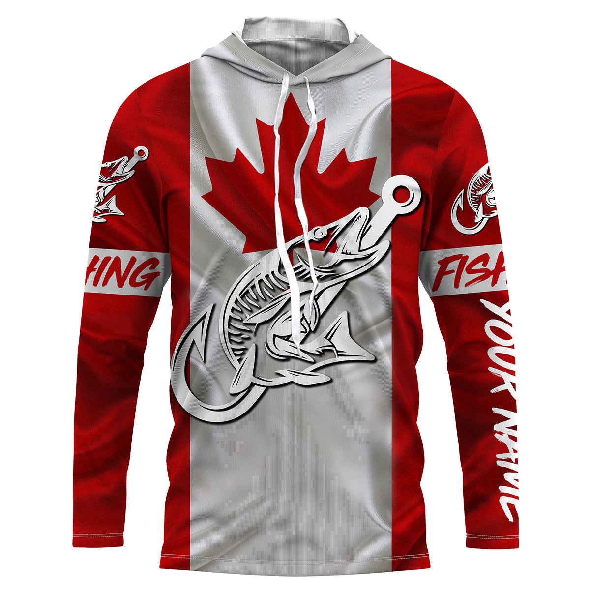 Canada Musky Fishing tattoo Custom long sleeve performance fishing shi ...
