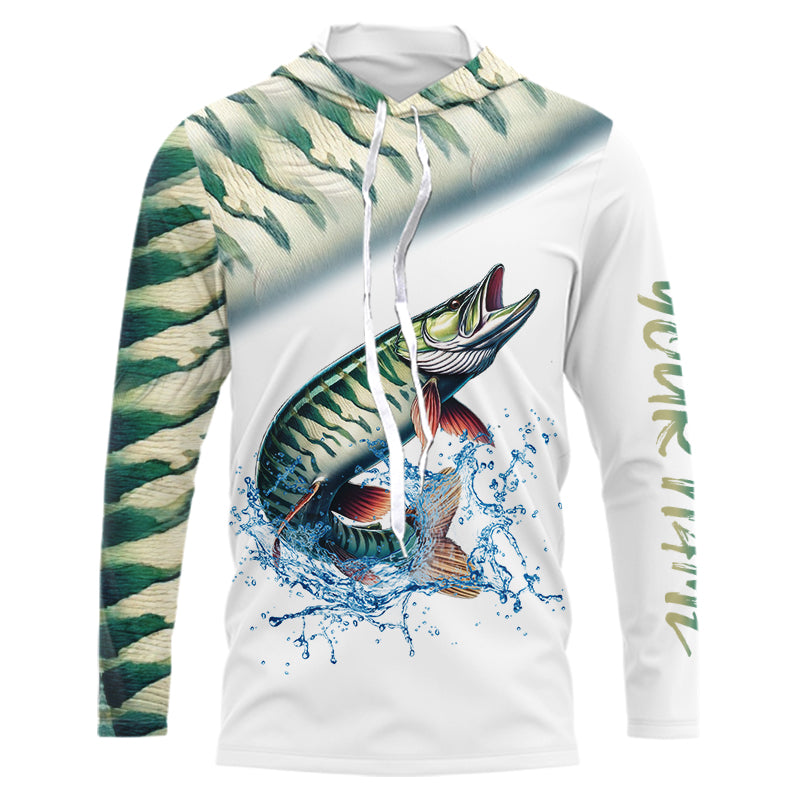 Musky Fishing Green Scales Custom 3D All Over Printed Shirts Personali ...