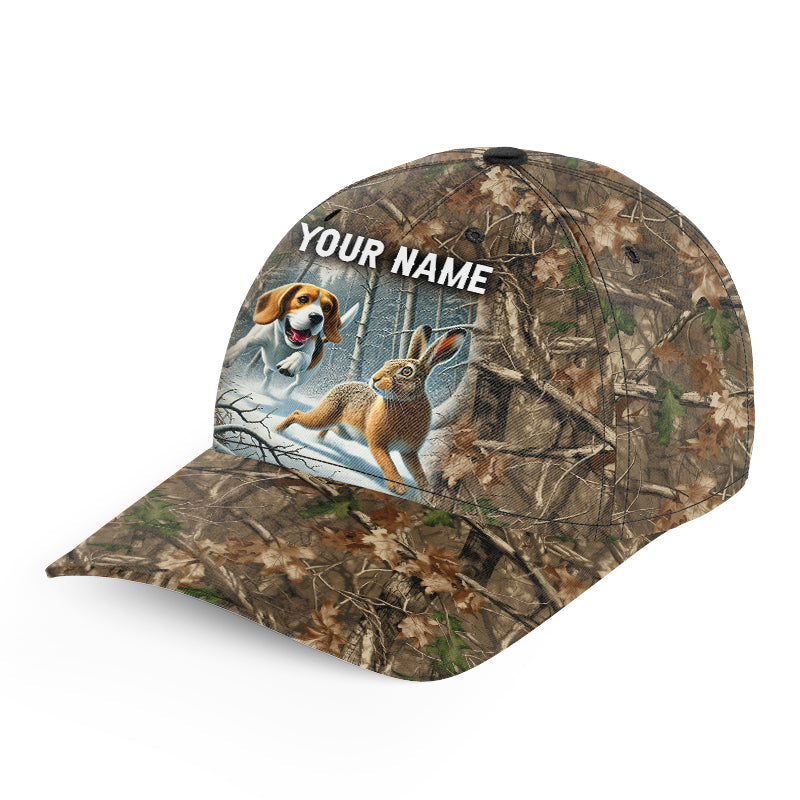 Rabbit hunting with Beagle 3D camo Custom hunting hat Unisex hunting B ...