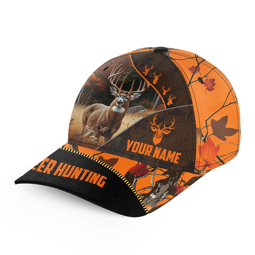 Deer hunting Custom orange camo hunting hat, deer hat Unisex Hunting B ...