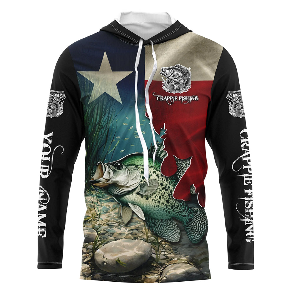 Crappie Fishing 3D Texas Flag Patriotic Customize name Texas Crappie F ...