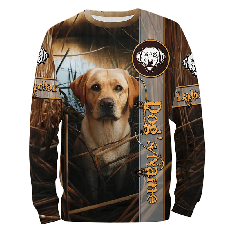 Yellow Lab 3D All Over Printed Shirts, Labrador Retriever Hunting Dogs ...