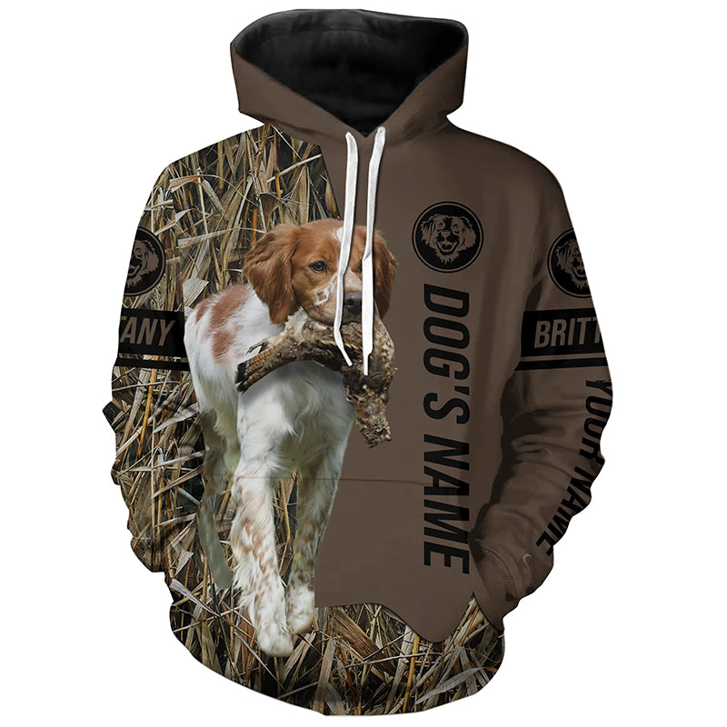Brittany Hunting dog customized Name Shirt, camo and brown color FSD46 ...