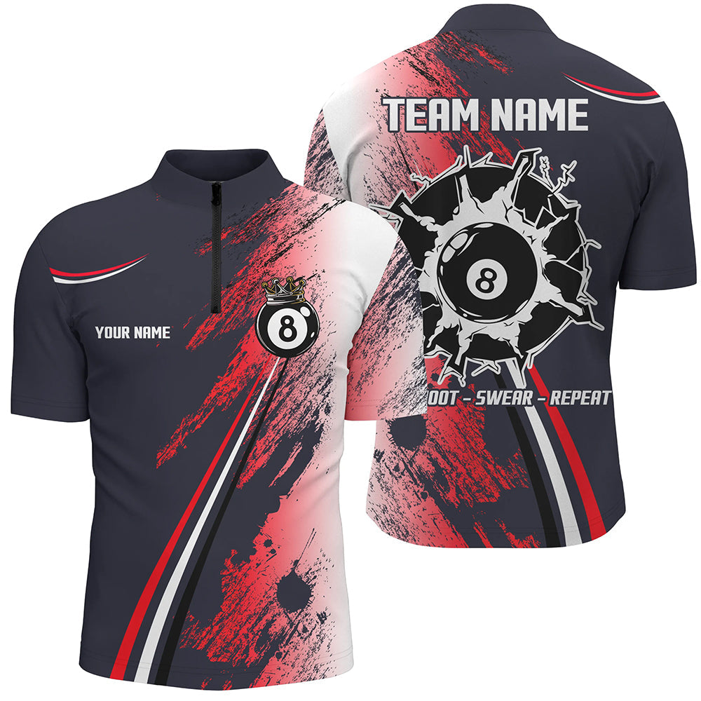 Personalized 8 Ball Billiards Shirts For Men Custom 8 Ball Pool Jersey ...