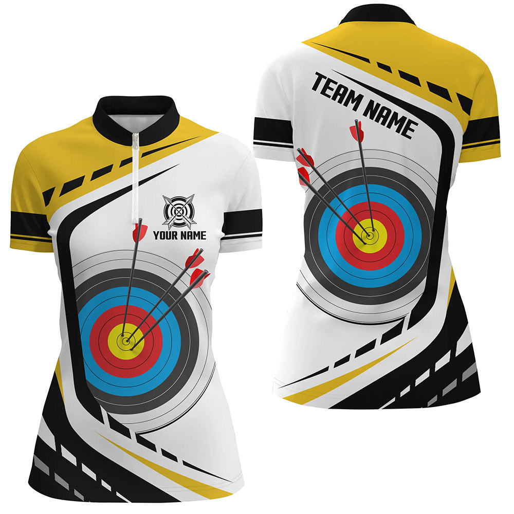 Personalized Archery Target 3D Women Polo & Quarter-Zip Shirts Custom ...