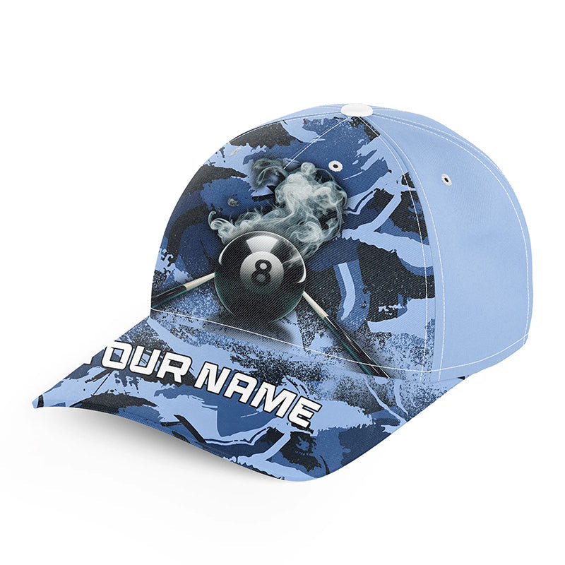 Personalized 8 Ball Pool & Cue Smoke Billiard Caps For Player, Top Hat ...