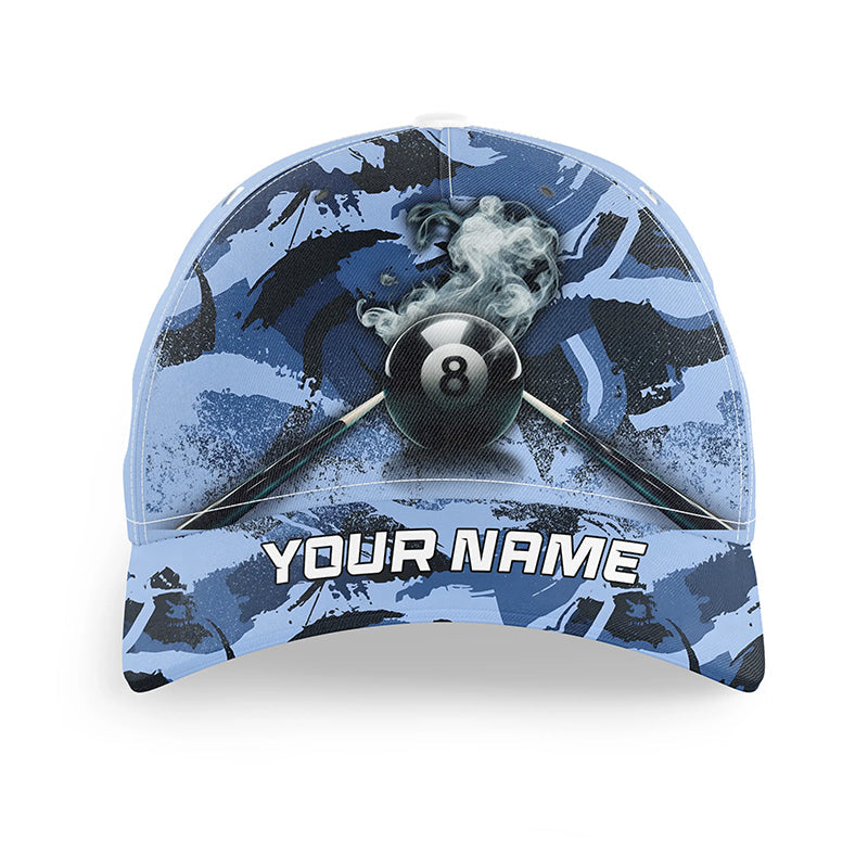 Personalized 8 Ball Pool & Cue Smoke Billiard Caps For Player, Top Hat ...