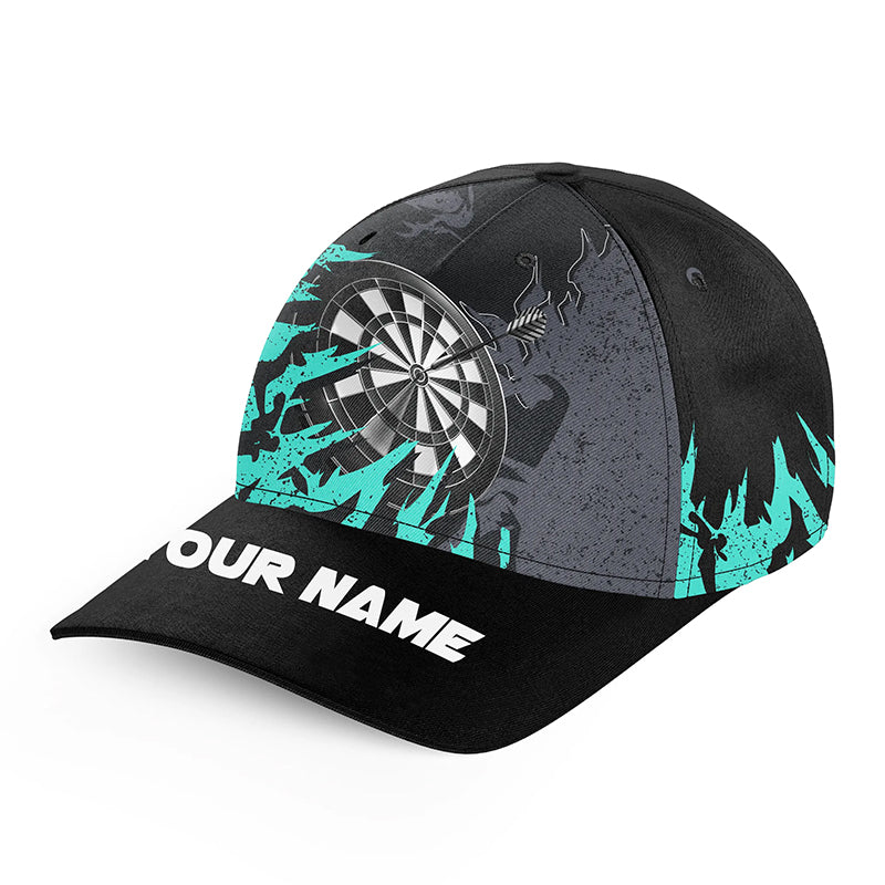 Darts Board Turquoise Grunge Style 3D Printed Baseball Darts Cap Custo ...