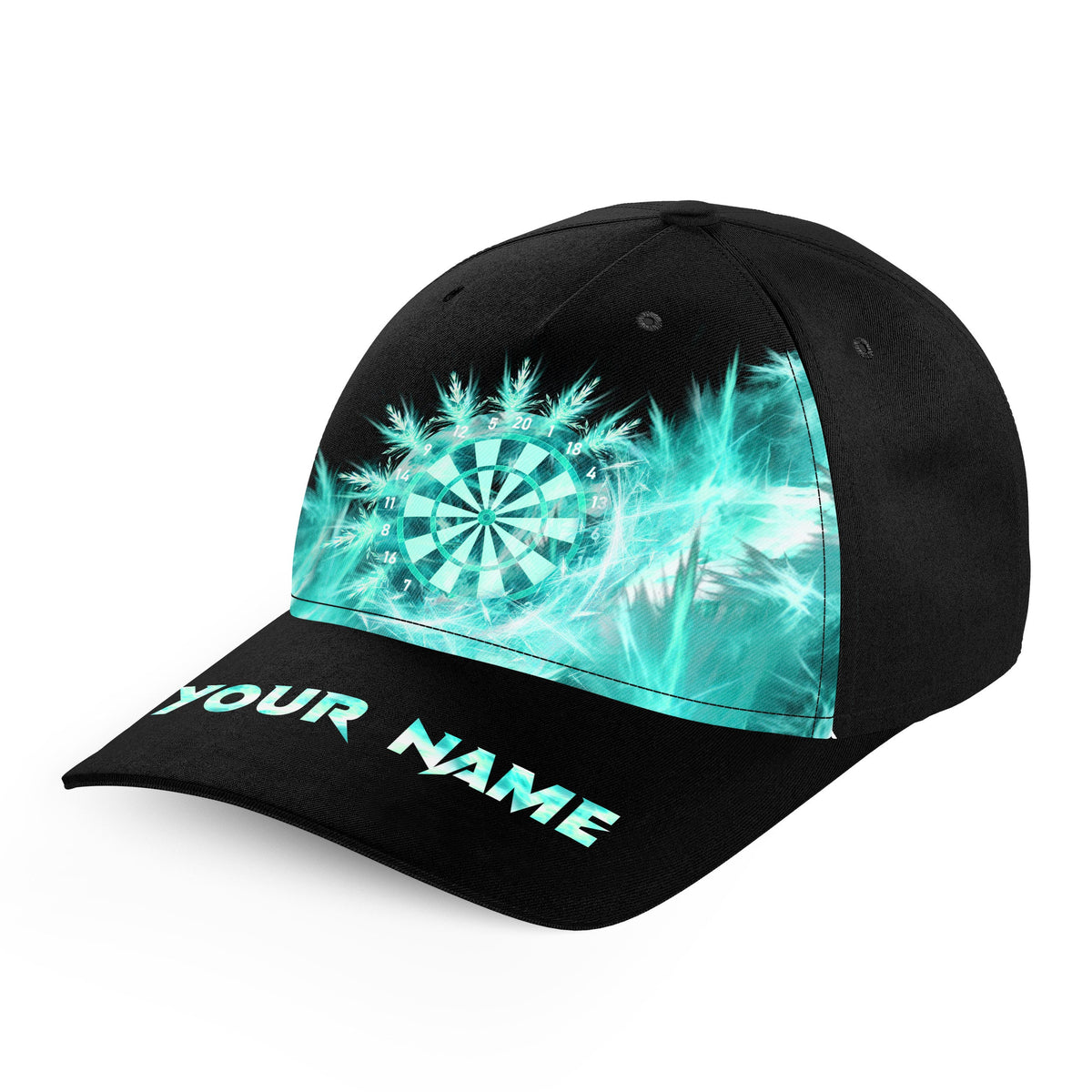 Icy Turquoise Light Baseball Darts Cap Customized Darts Hat For Darts ...