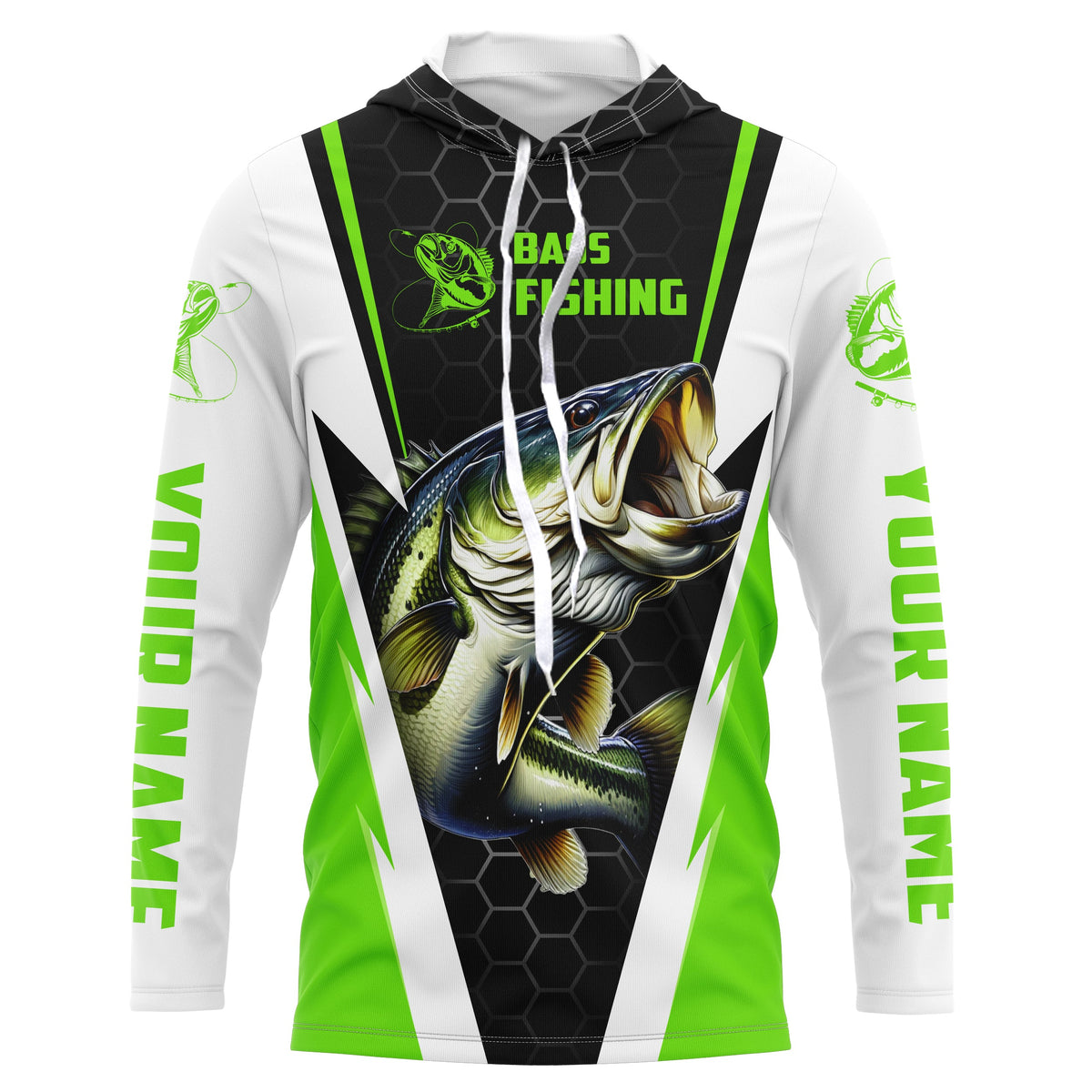 Custom Largemouth Bass Fishing Jerseys, Bass Tournament Long Sleeve Fi ...