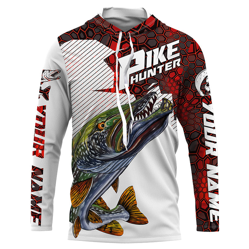 Pike Hunter Custom Nothern Pike Fishing Jerseys, Pike Long Sleeve Fish ...