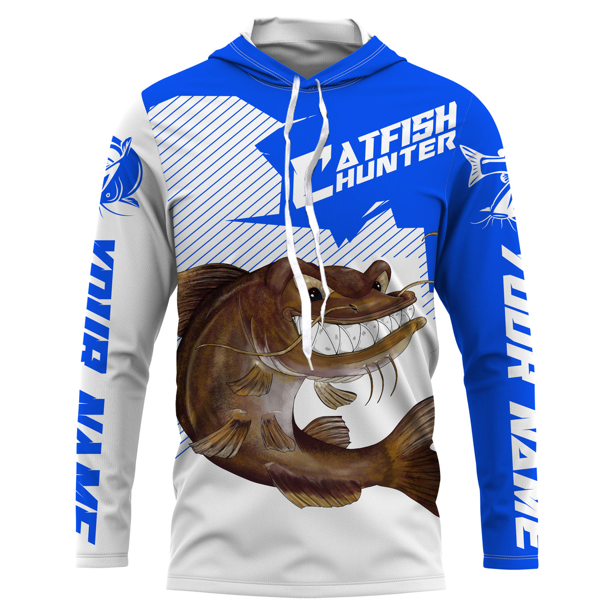 Angry Catfish Custom Long sleeve performance Fishing Shirts, Catfish h ...