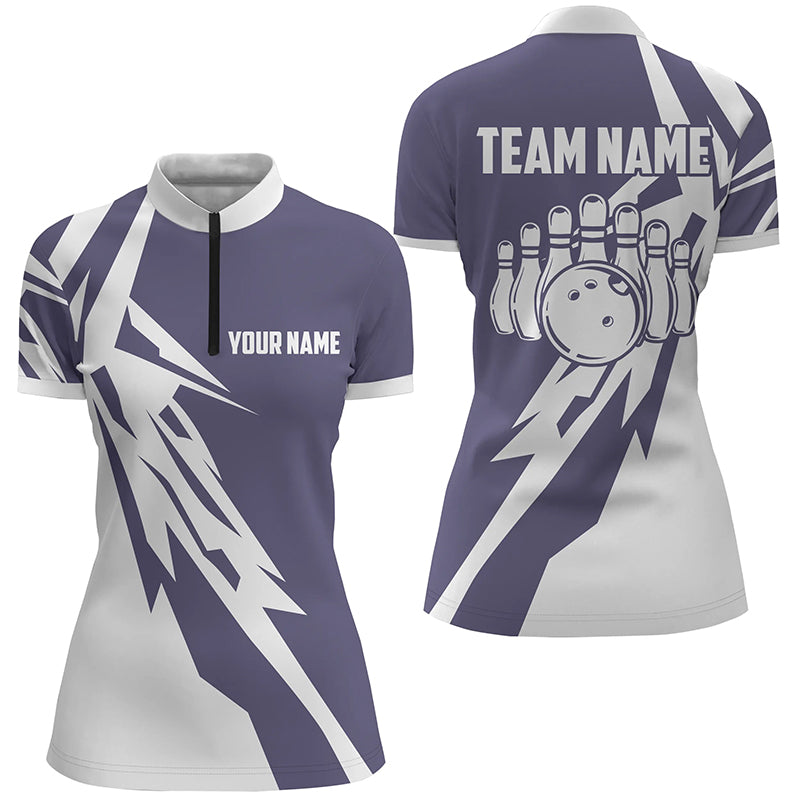 Personalized Blue Bowlling Team Jerseys Mens Bowling Shirts Bowlers Gi ...