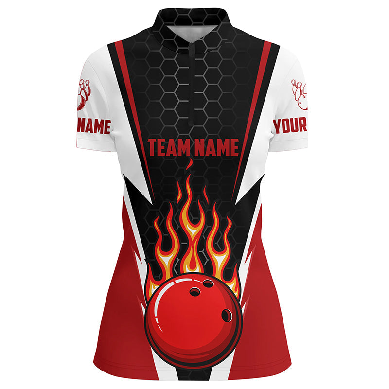 Bowling Shirts For Women Custom Team Name Strike Bowling Ball And Pins ...