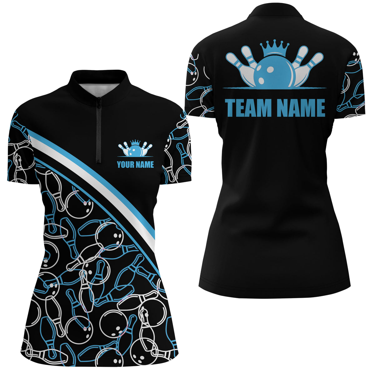 Custom Bowling Shirts For Women, Bowling Queen Team Jerseys Bowling Ba ...