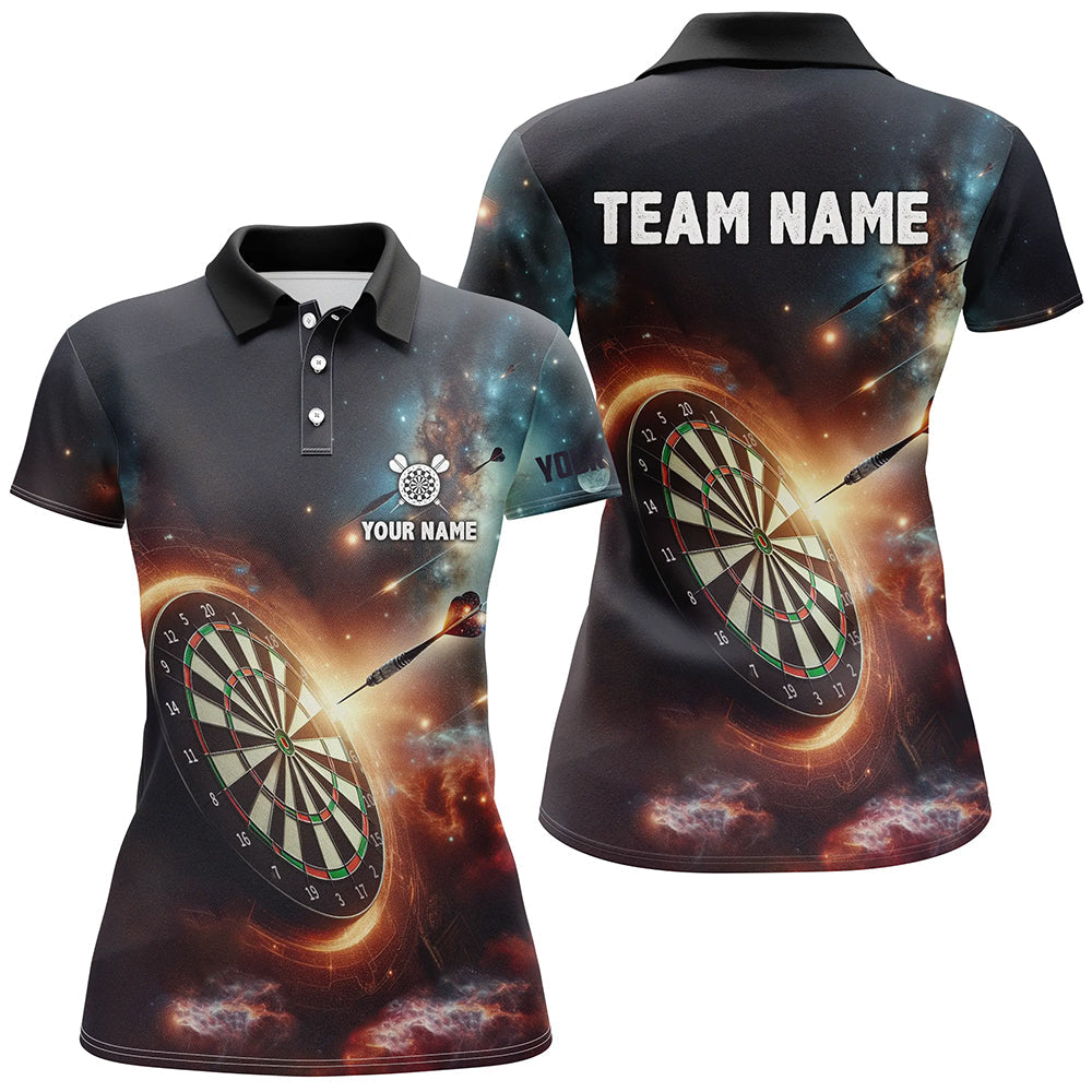 Darts In Galaxy 3D Printed Darts Polo Shirt Custom Darts Shirt For Wom ...