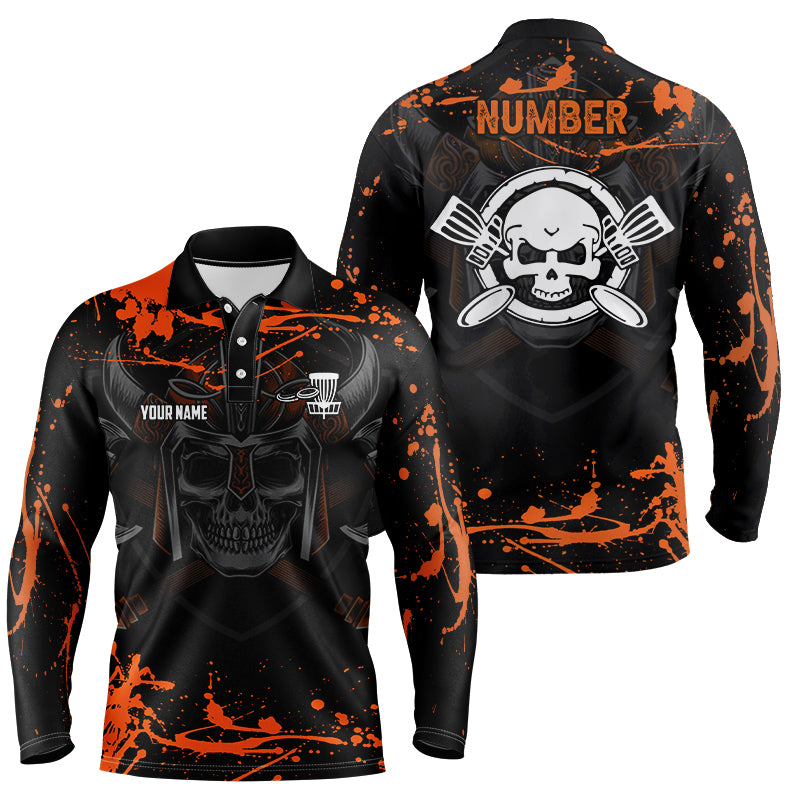 Mens Skull Golf Shirts, Custom Golf Shirt With Skulls, Disc Golf Shirt ...