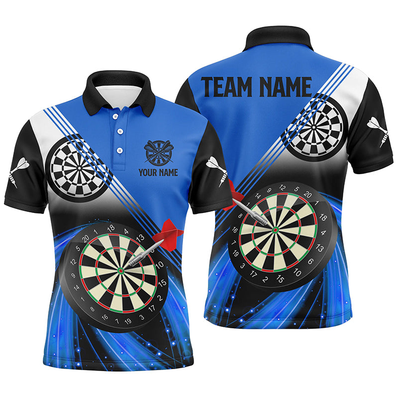 Personalized Blue Darts Polo Shirts For Men, Dart Team Jerseys Custom ...