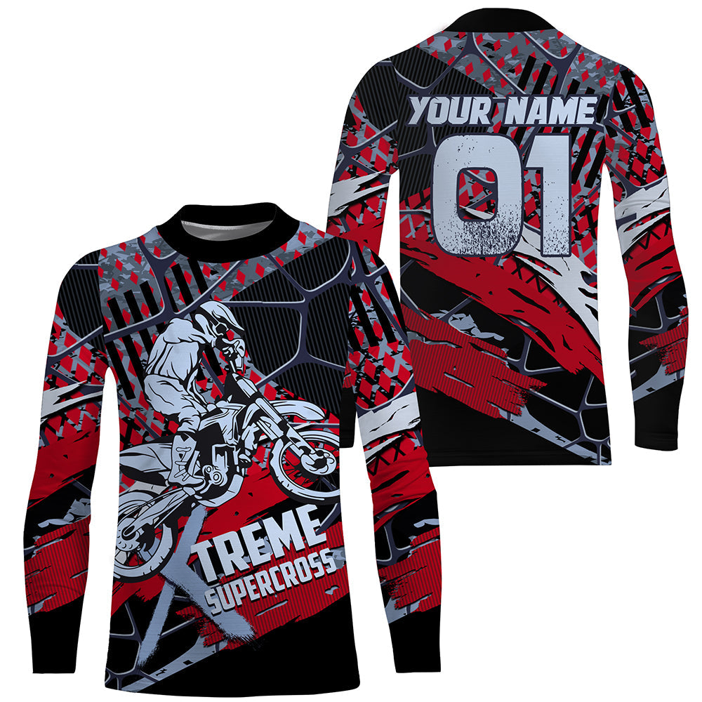Xtreme Supercross Jersey Custom UPF30+ Men Women Kid Dirt Bike SX Raci ...